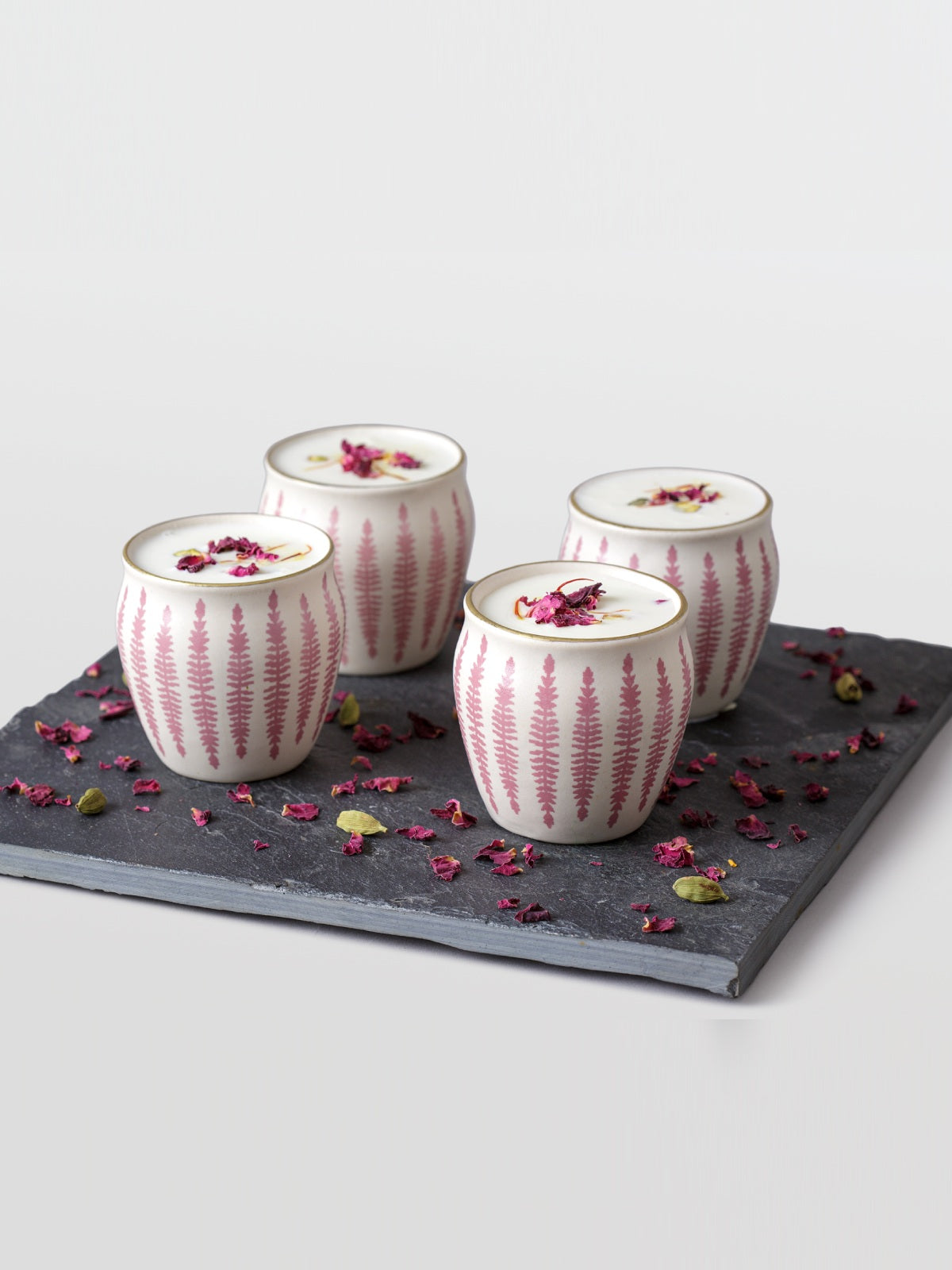 Bel Buta Lilac Kulhad Set | Artisanal Clay Cups